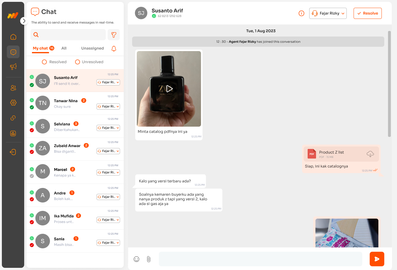 Aplikasi Omnichannel & Integrasi WhatsApp API