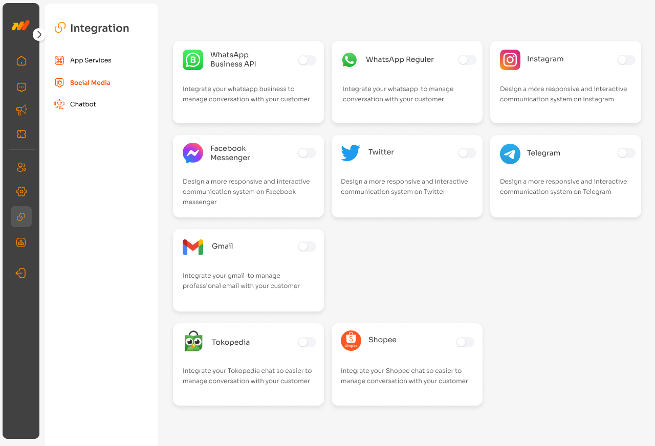 Aplikasi Omnichannel & Integrasi WhatsApp API