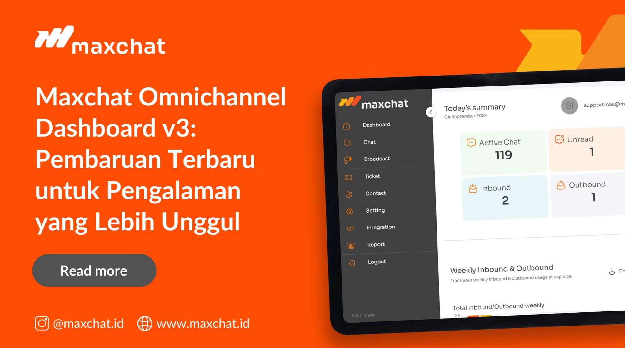 Maxchat Omnichannel Dashboard v3: Pembaruan Terbaru untuk Pengalaman yang Lebih Unggul